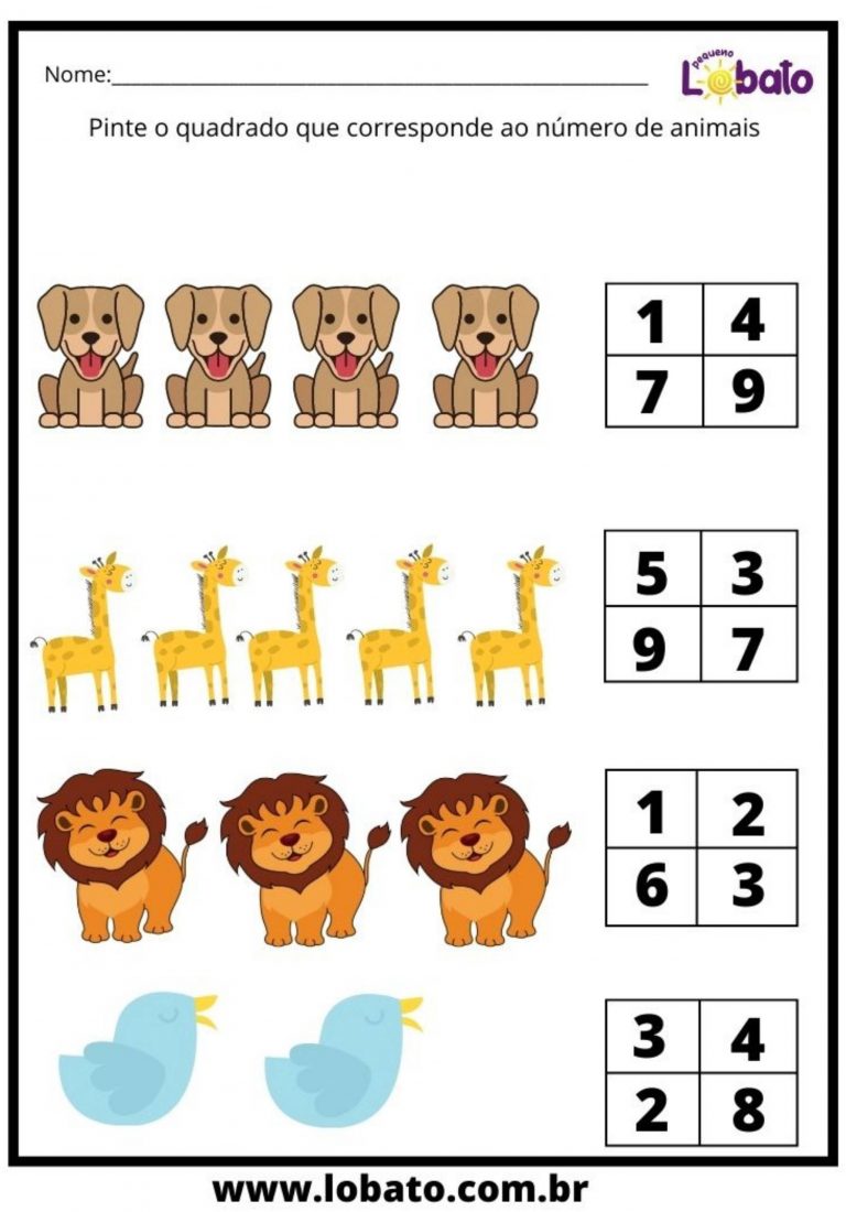 Atividades de Matemática para Educação Infantil
