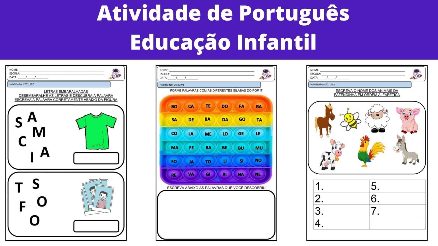 29 Atividades de Português para Educação Infantil 2023