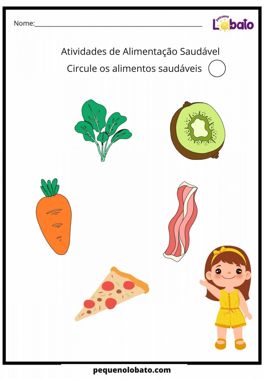 25 Atividades de Alimentação Saudável para Imprimir