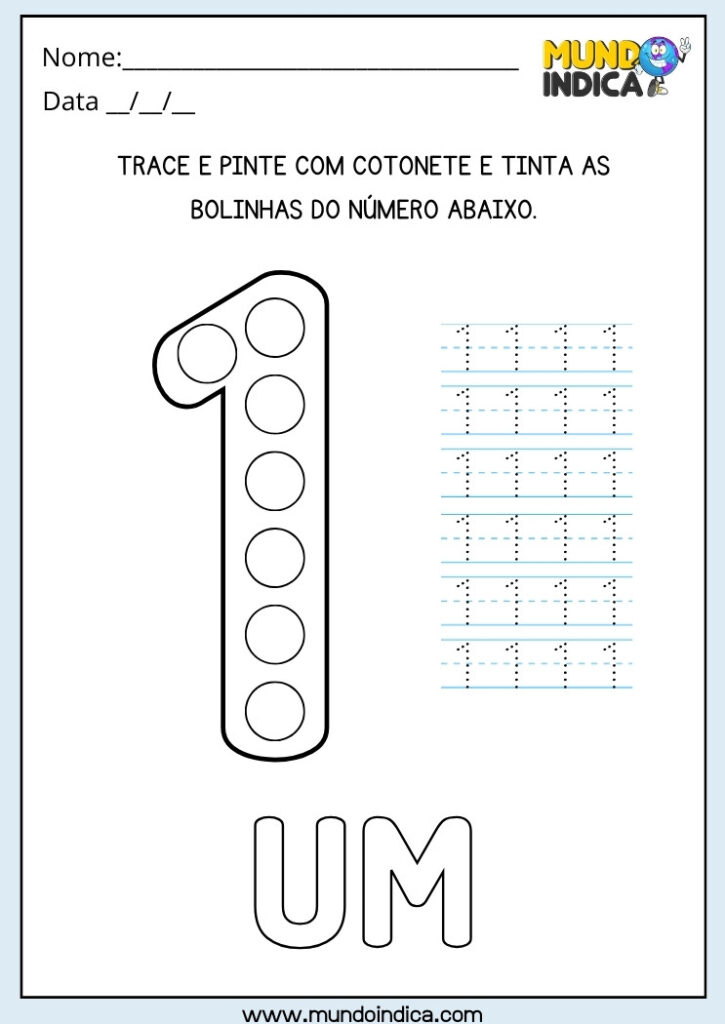 10 Atividades com o Número 1 Prontas para Imprimir