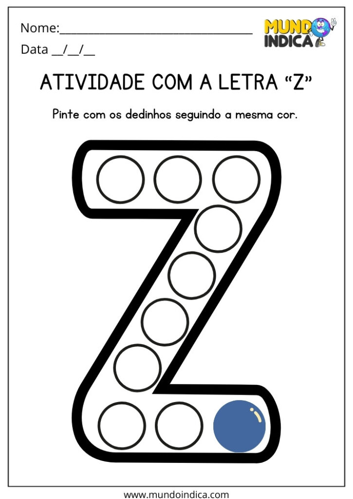 7 Atividades com a Letra Z Prontas para Imprimir em 2025