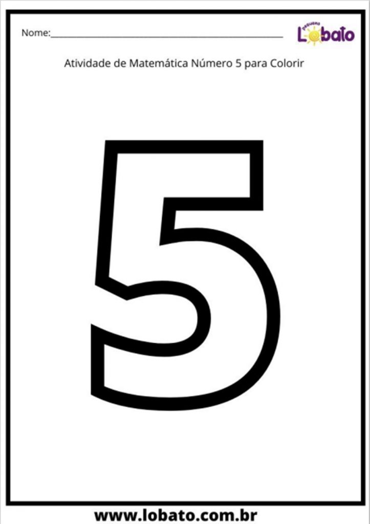 Atividades com o Número 5 prontas para Imprimir em 2023