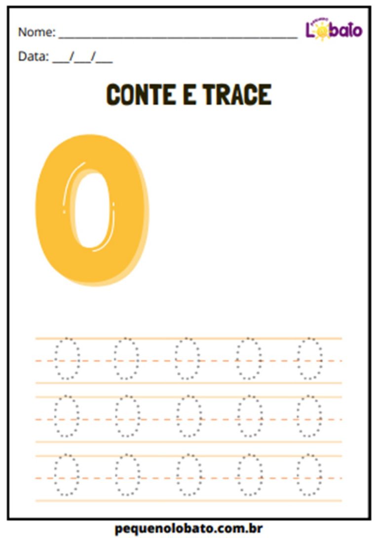 10 Atividades com o Número 0 Prontas para Imprimir