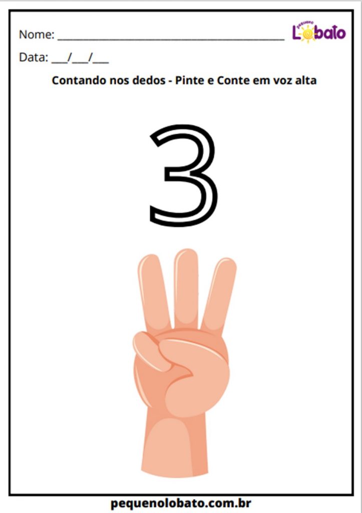 10 Atividades com o Número 3 Prontas para Imprimir