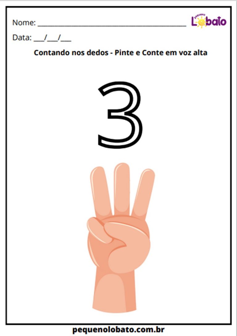 10 Atividades com o Número 3 Prontas para Imprimir