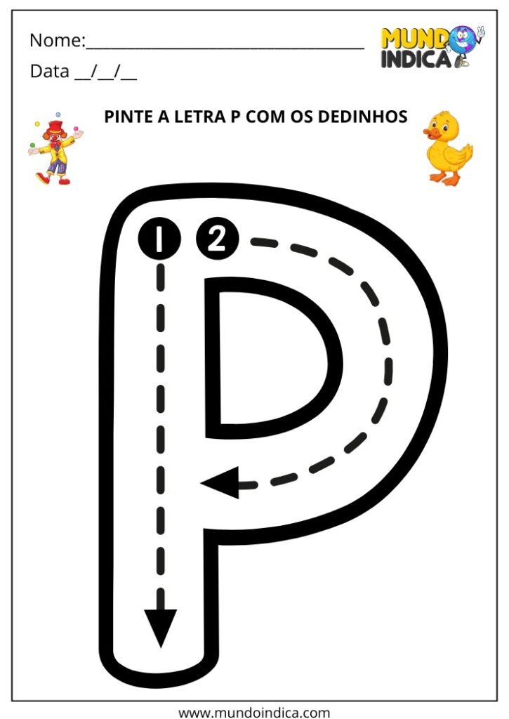 Atividades com a Letra P Maiúsculo prontas para Imprimir