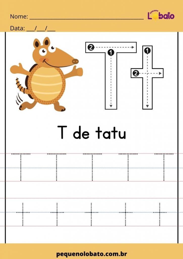 Atividades com a Letra T Maiúsculo prontas para Imprimir