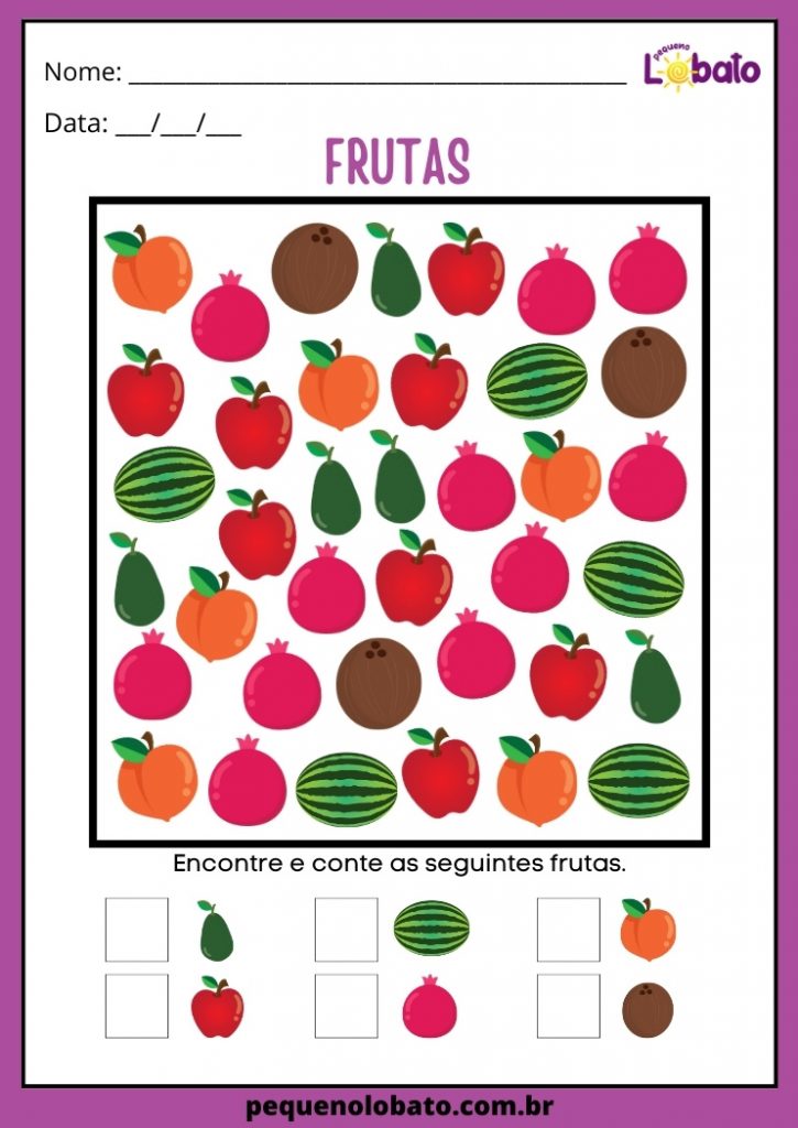 14 Atividades com Frutas na Educação Infantil para Imprimir