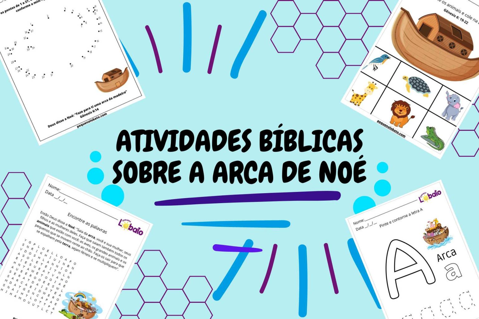 Atividades Bíblicas Sobre a Arca de Noé prontas para Imprimir