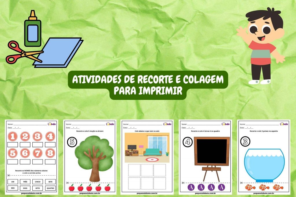 23 Atividades de Recorte e Colagem para Imprimir em 2026
