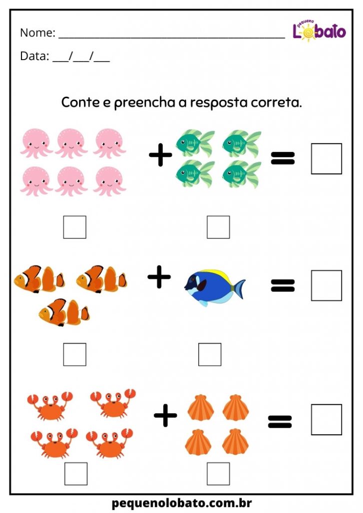 Atividades de Matemática para Alunos com Síndrome de Down para imprimir
