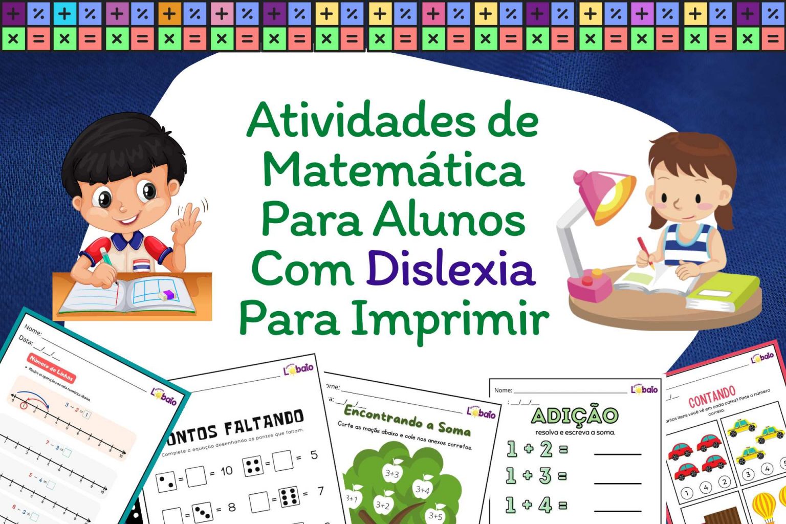 Atividades de Matemática para Alunos com Dislexia para Imprimir