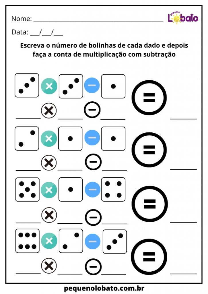 16 Atividades de Multiplicação para Imprimir