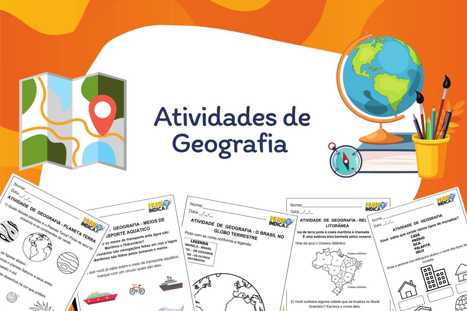 20 Atividades de Geografia