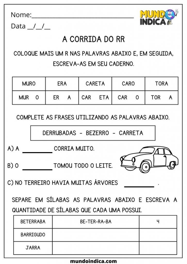 20 Atividades de Português 2 ano do Ensino Fundamental