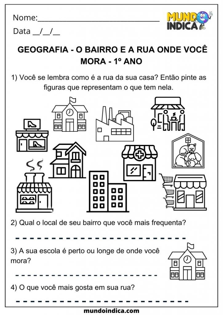 20 Atividades de Geografia para 1 ano Ensino Fundamental