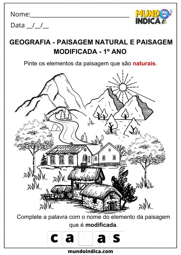 20 Atividades de Geografia para 1 ano Ensino Fundamental