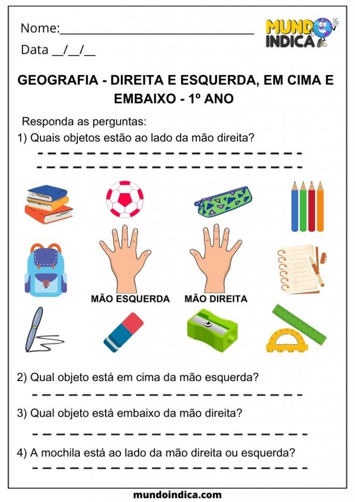 20 Atividades de Geografia para 1 ano Ensino Fundamental