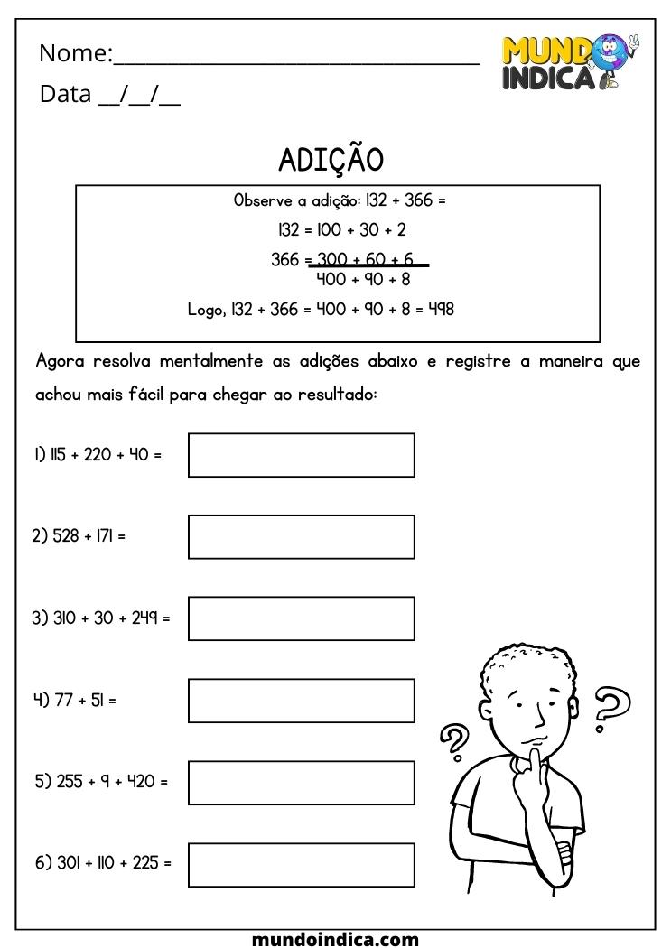 20 Atividades de Matemática 5 ano