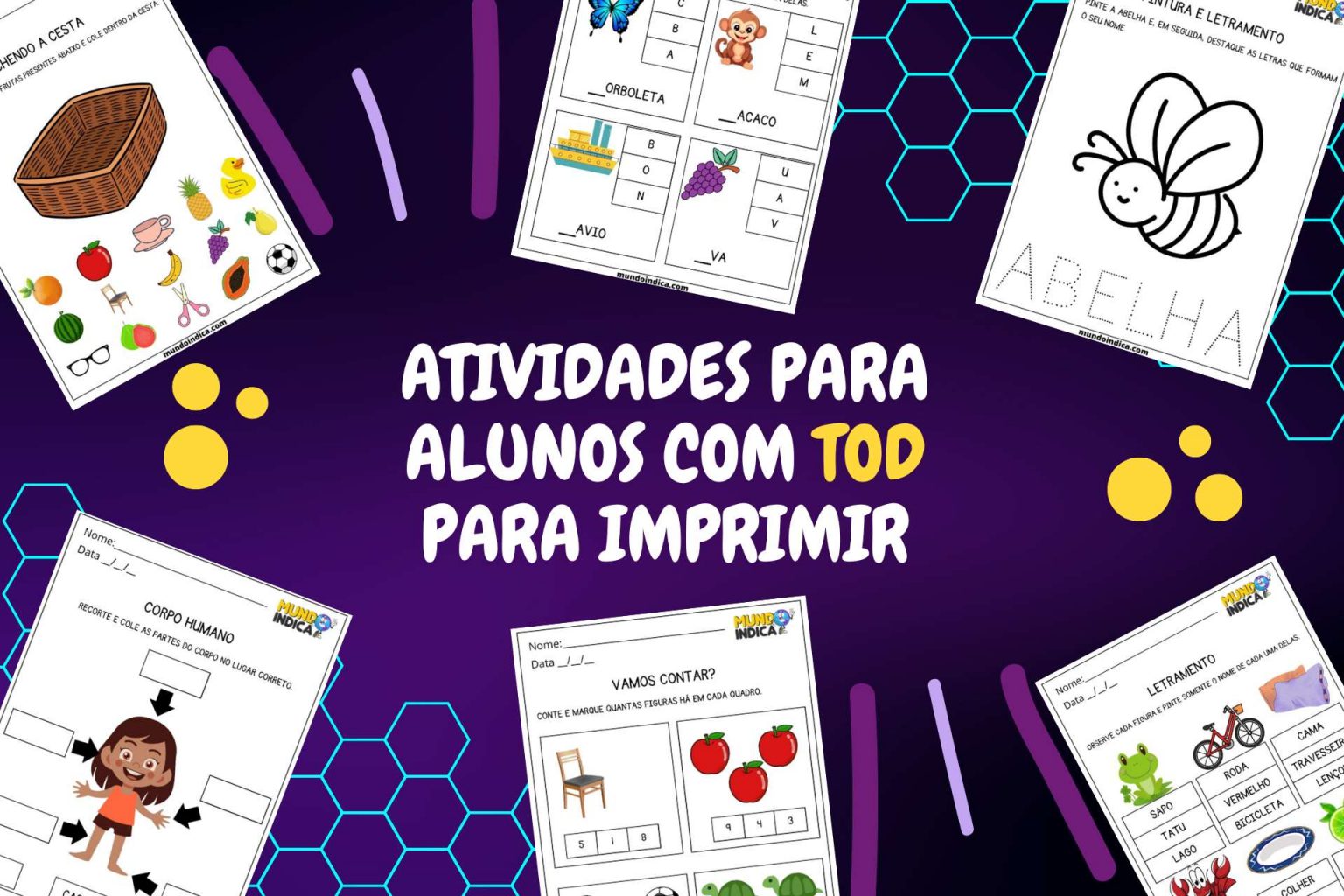 20 Atividades Para Alunos Com TOD Para Imprimir