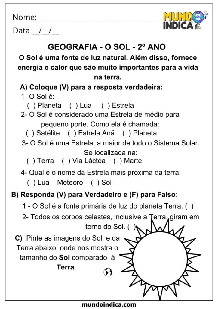 20 Atividades de Geografia para o 2 ano do Ensino Fundamental