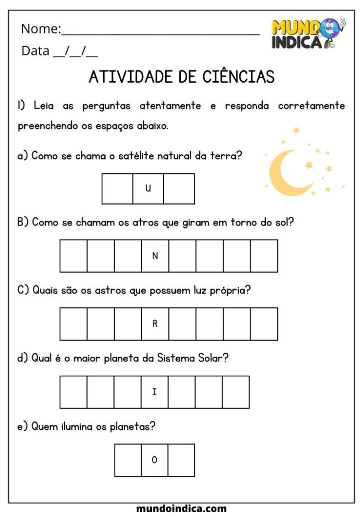 20 Atividades de Ciências 4 Ano Fundamental