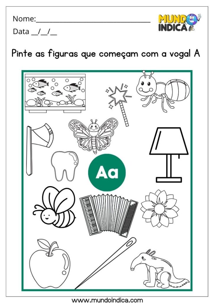 15 Atividades das Vogais para Imprimir