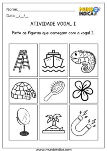 15 Atividades Vogal I para Imprimir