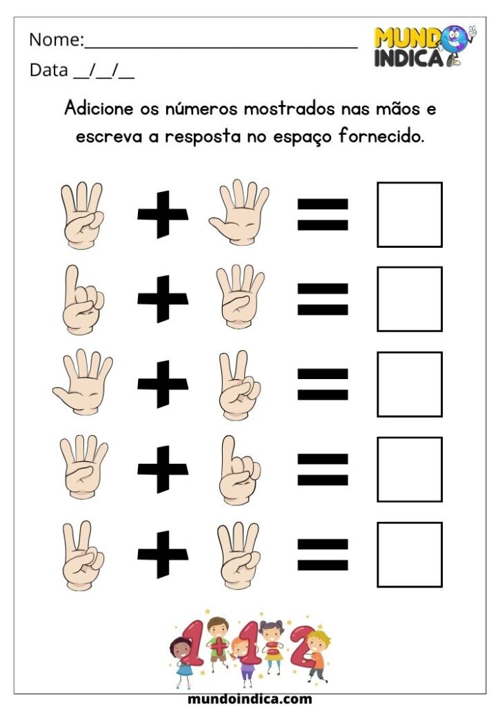 15 Atividades de Adição para Imprimir