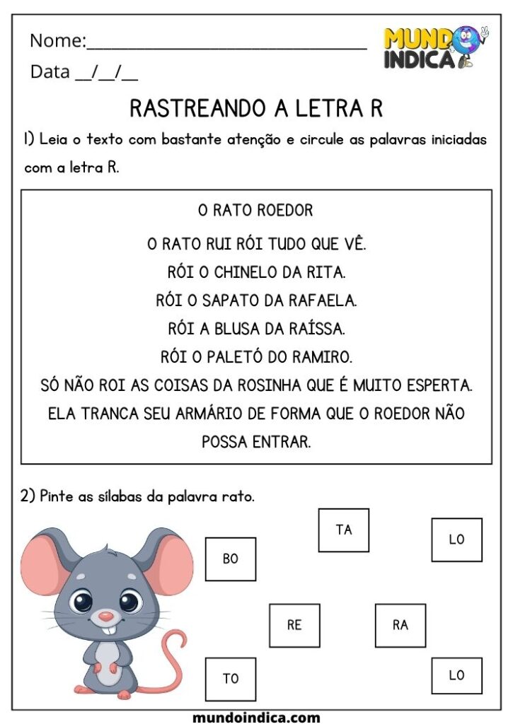 20 Atividades de Alfabetização 2º Ano Prontas Para Imprimir