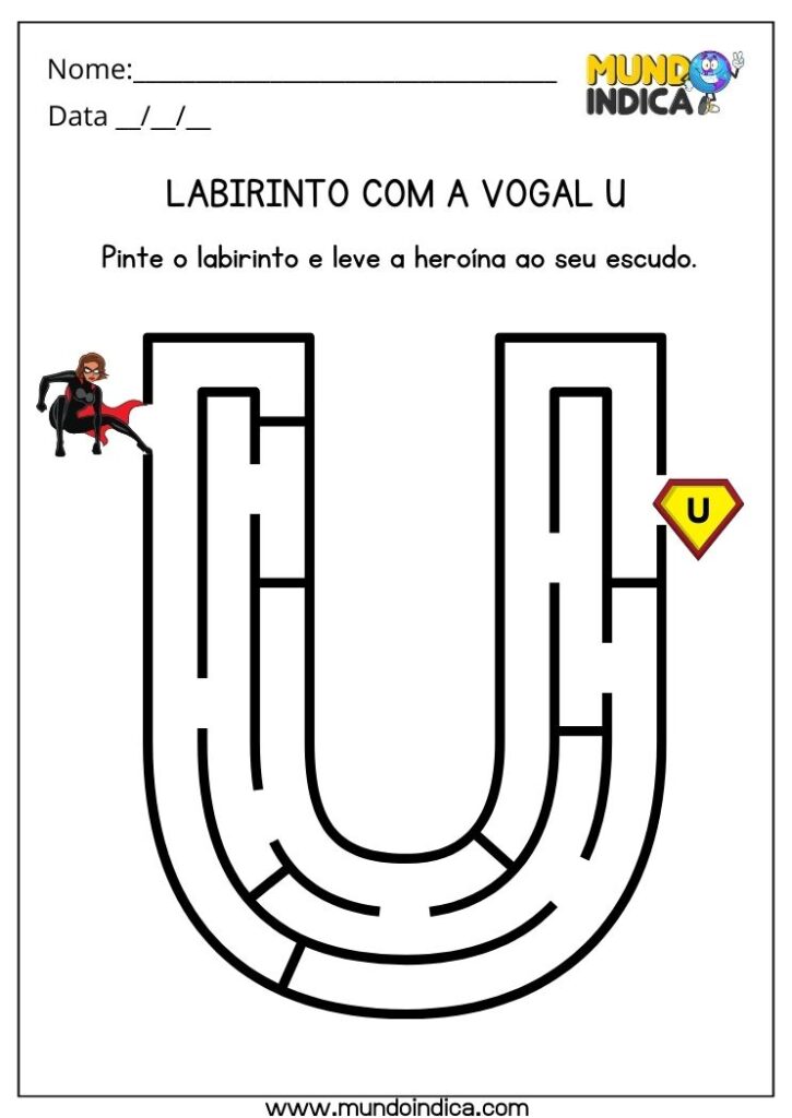 15 Atividades Vogal U para Imprimir