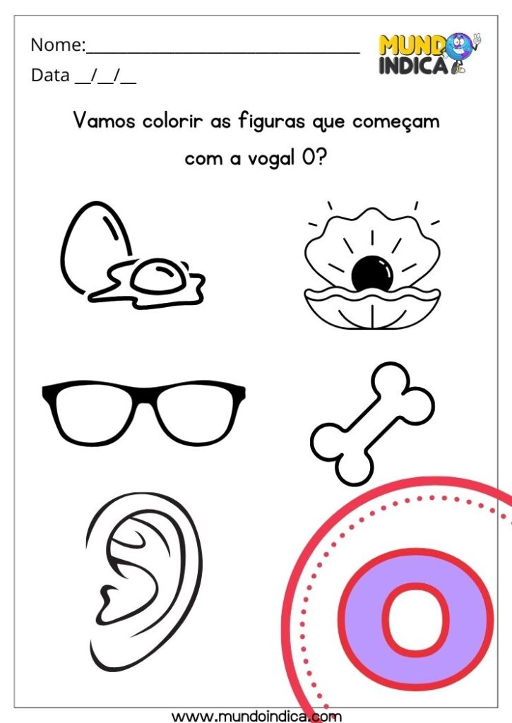 15 Atividades Vogal O para Imprimir