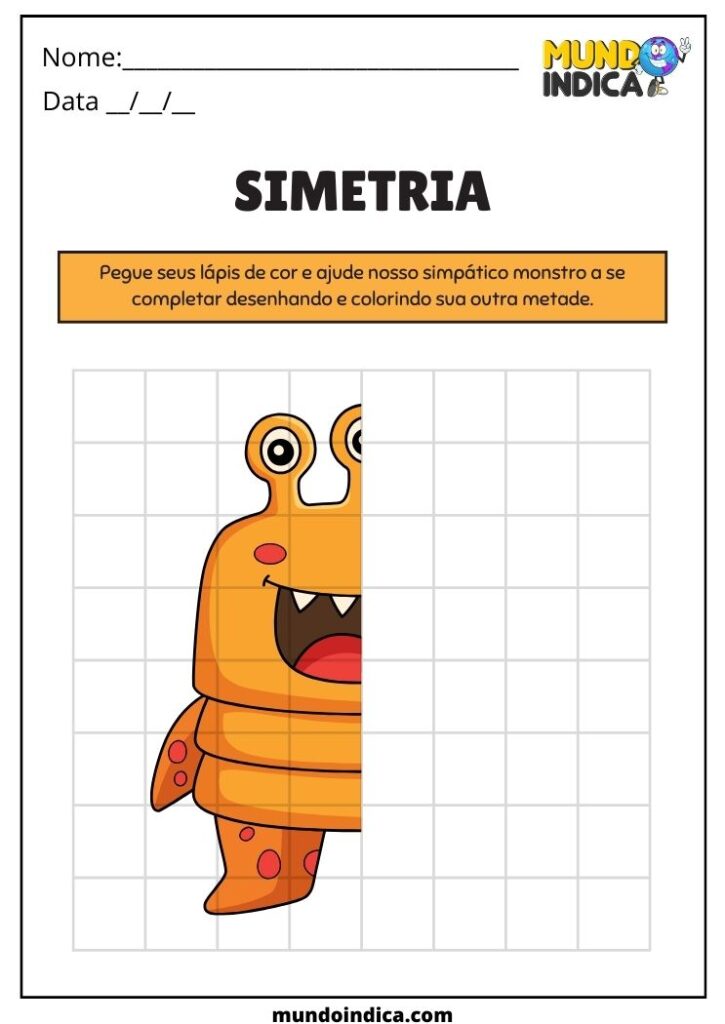 15 Atividades de Simetria para Alunos com TDAH para Imprimir