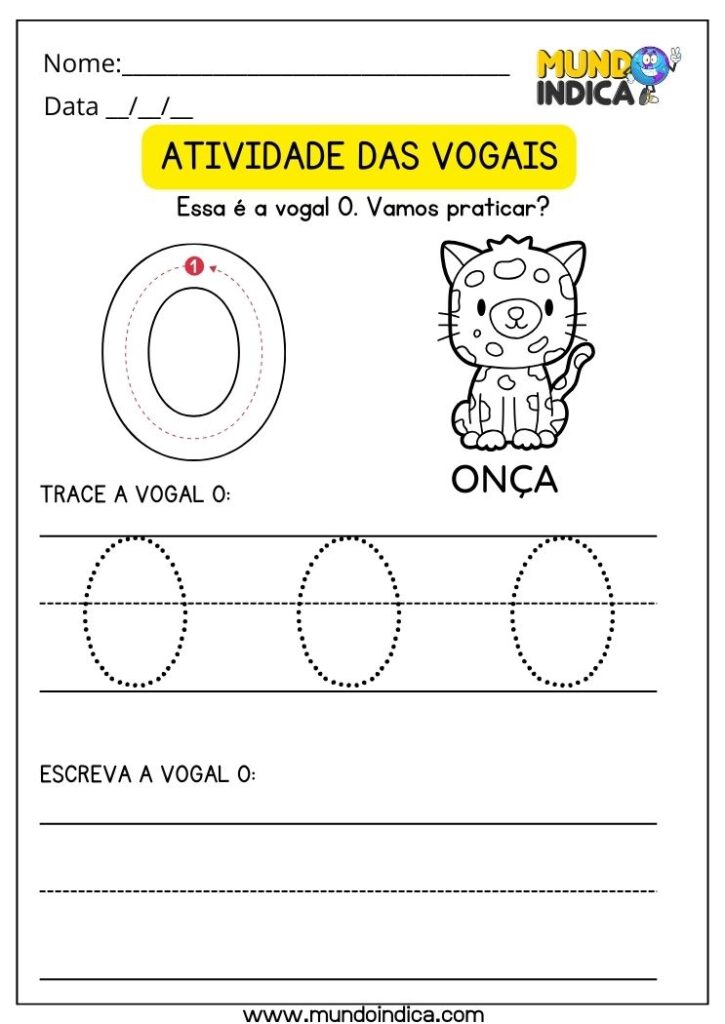 15 Atividades Vogal O para Imprimir