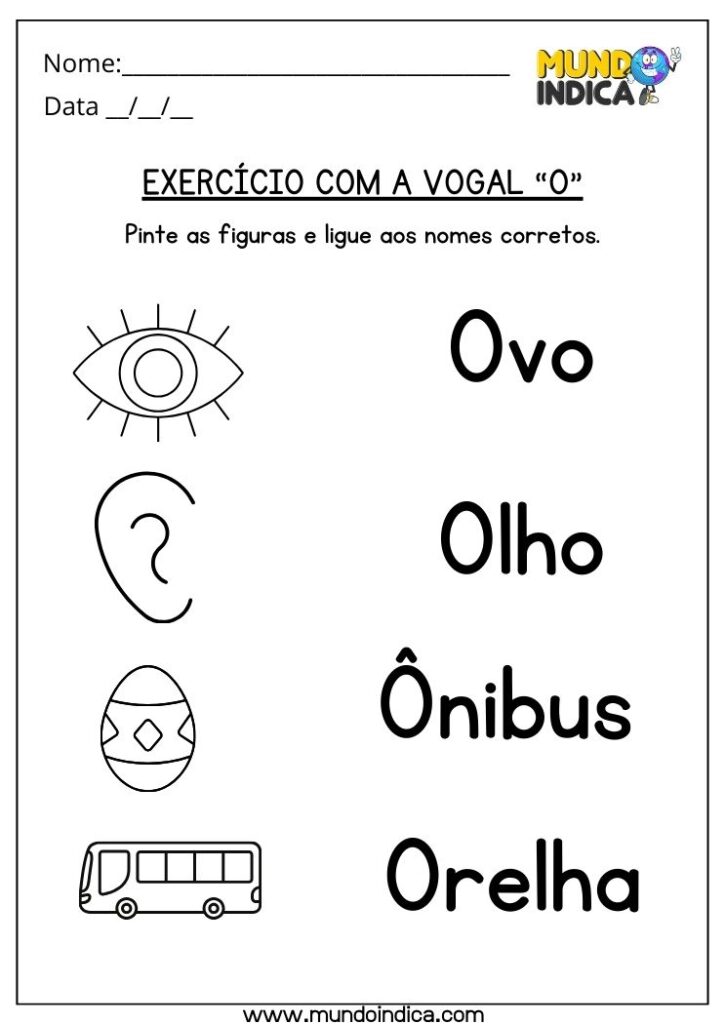 15 Atividades Vogal O para Imprimir