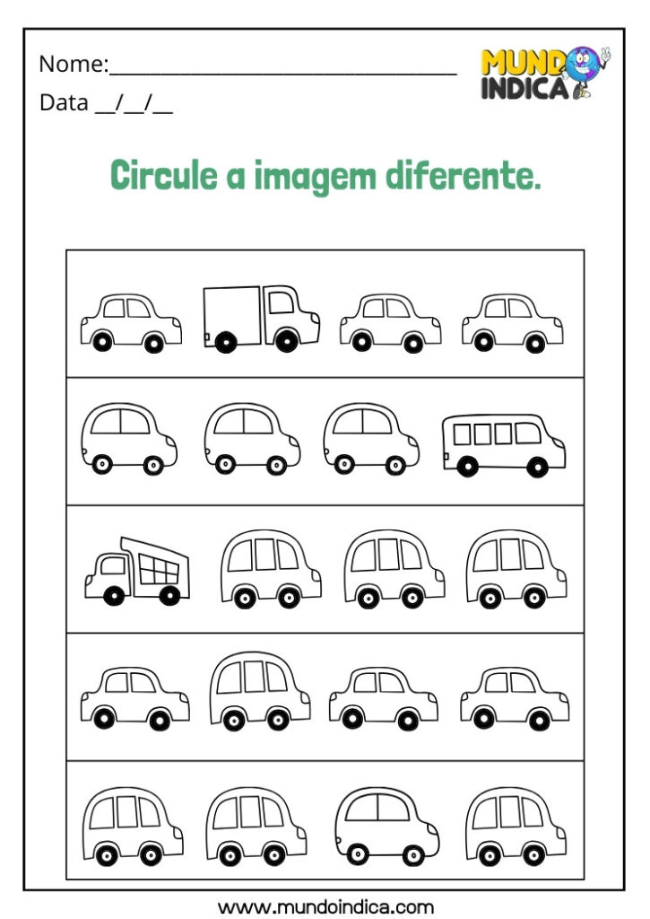 15 Atividades sobre Igual e Diferente para Educação Infantil