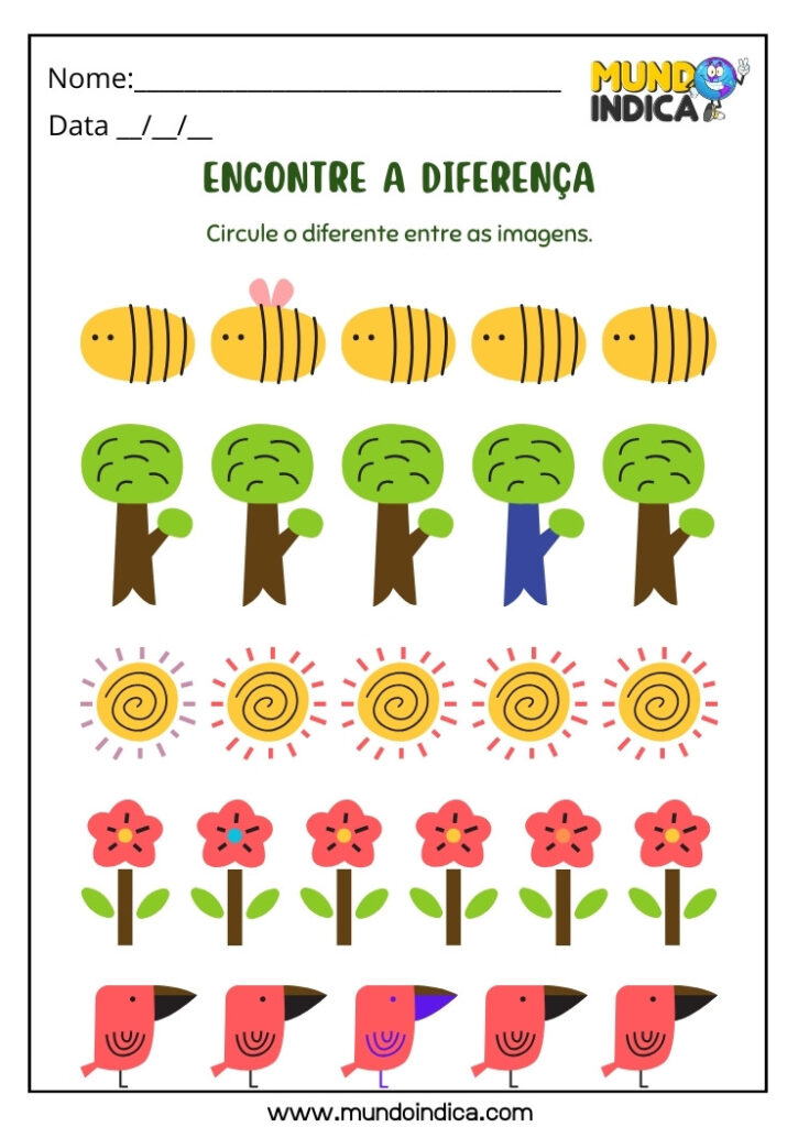 15 Atividades sobre Igual e Diferente para Educação Infantil