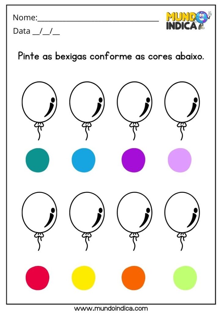 20 Atividades com Cores na Educação Infantil para Imprimir