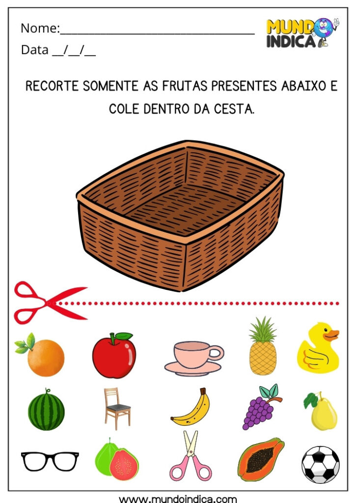 15 Atividades de Recorte e Colagem para Autismo para Imprimir