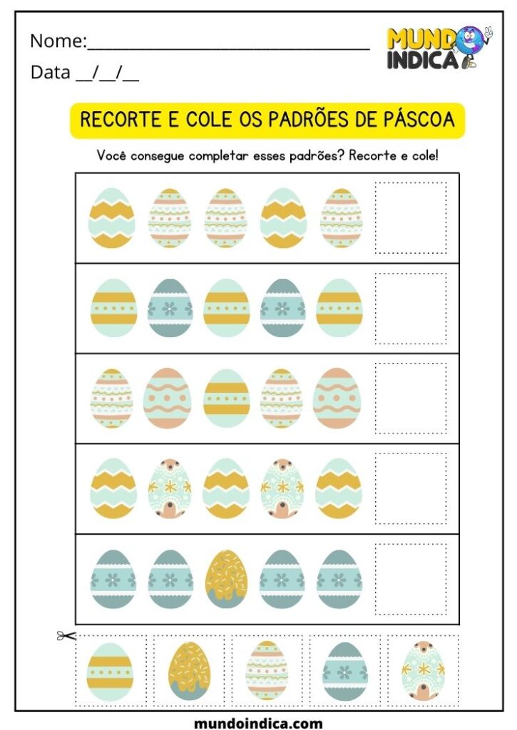 15 Atividades de Páscoa para Educação Infantil para Imprimir