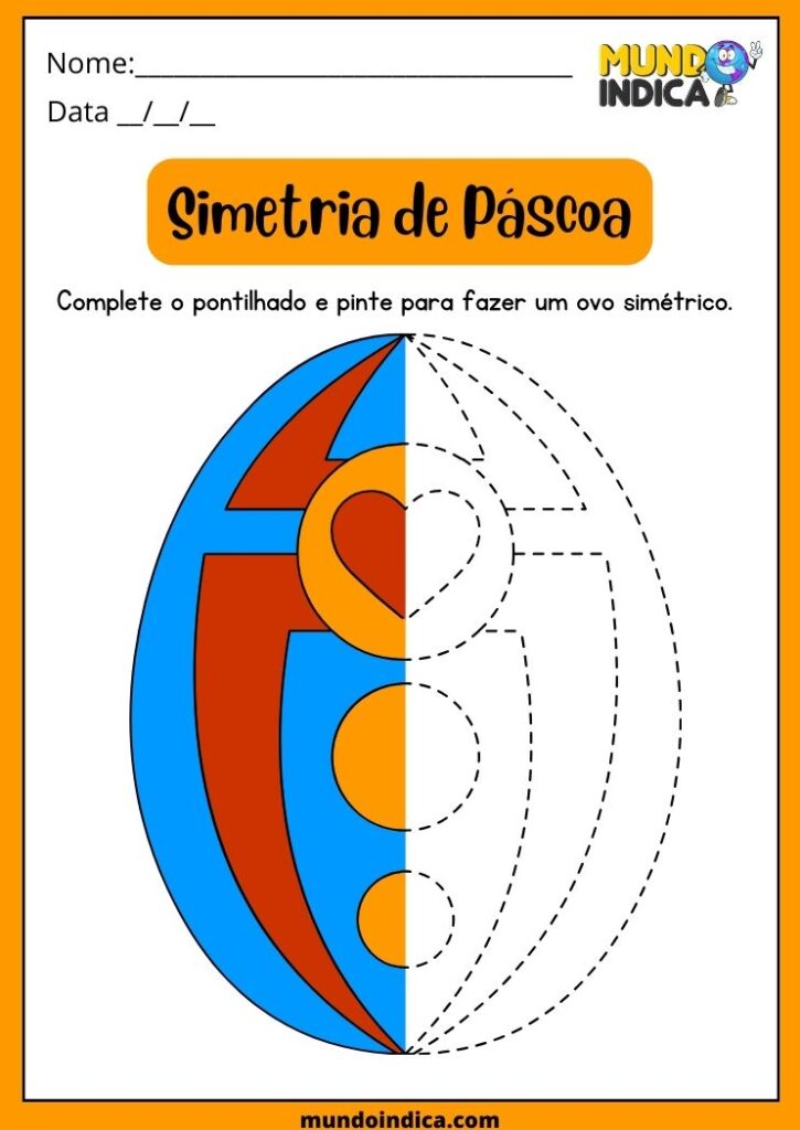 15 Atividades de Simetria para Alunos com Dislexia para Imprimir