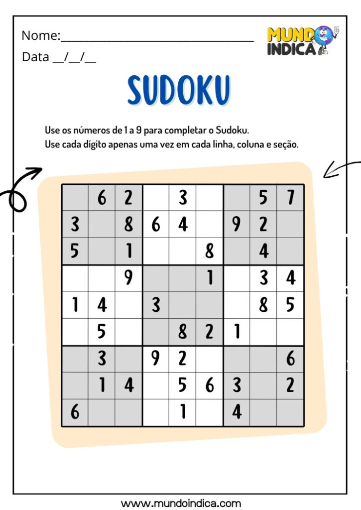 15 Atividades de Sudoku para Imprimir