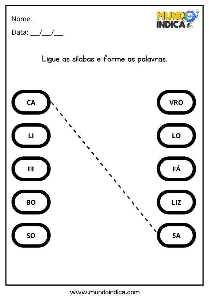 15 Atividades com Sílabas para Alunos com Deficiência Intelectual