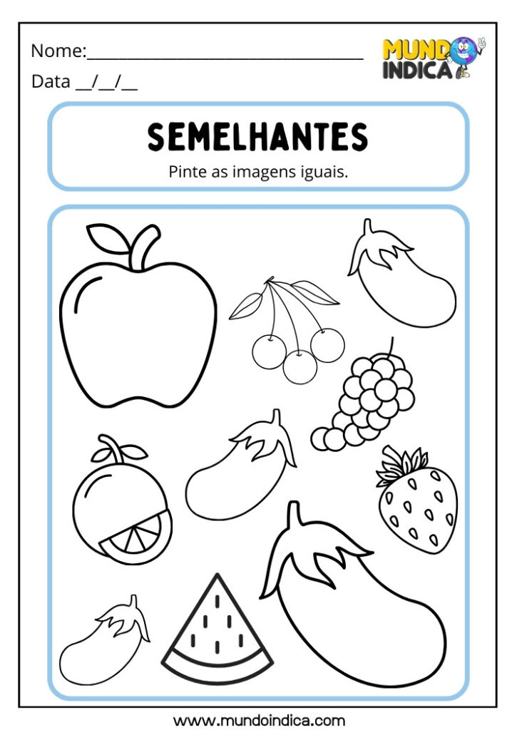 15 Atividades sobre Igual e Diferente para Educação Infantil