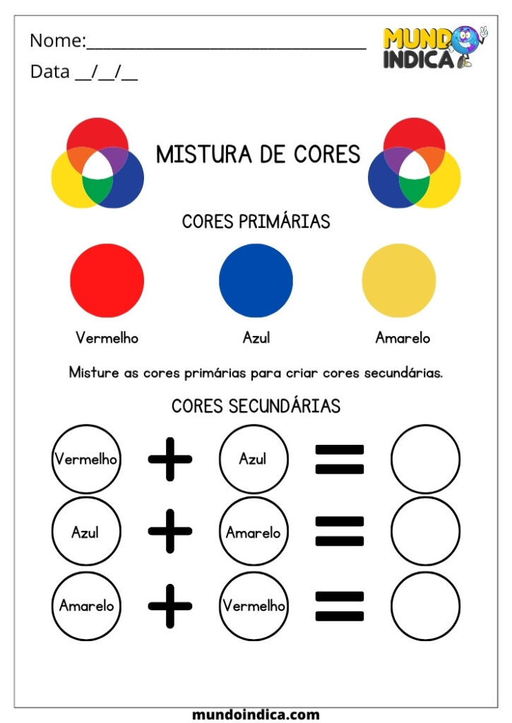 10 Atividades com Cores Secundárias para Educação Infantil