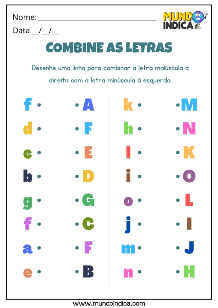 15 Atividades com Alfabeto para Autismo para Imprimir