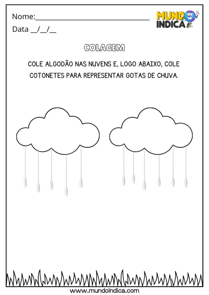 10 Atividades de Colagem para Autistas para Imprimir