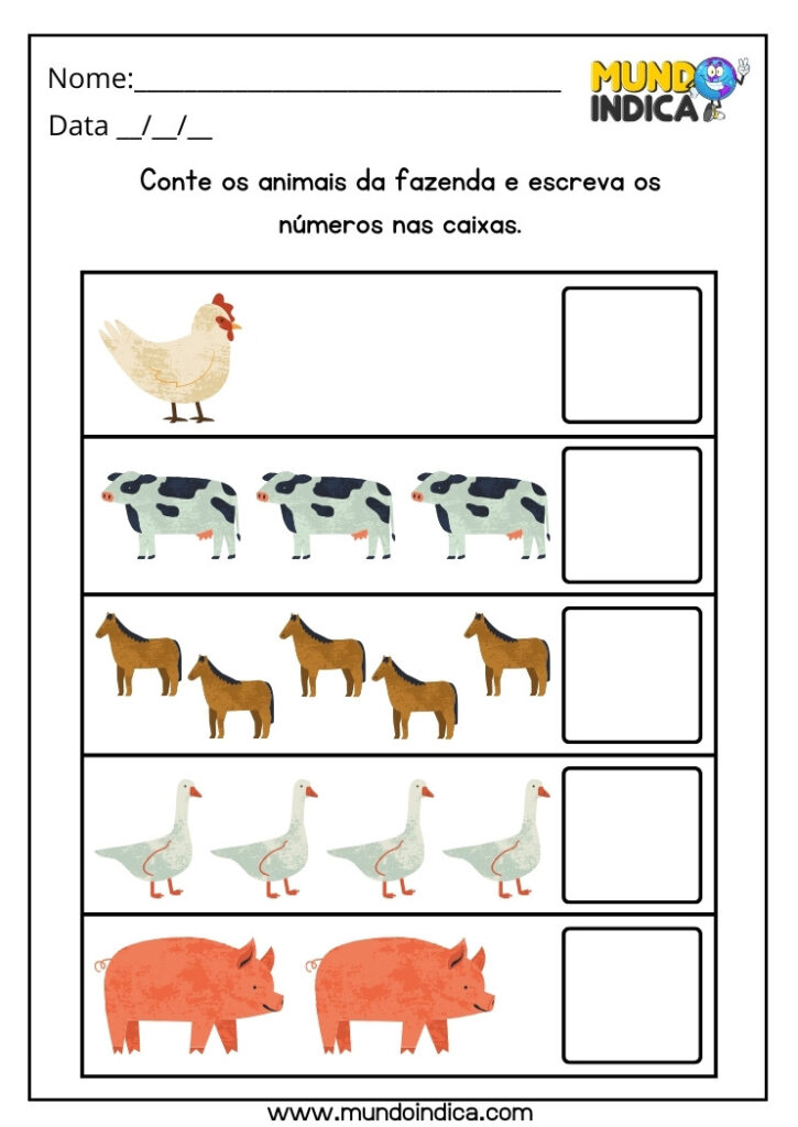 15 Atividades de Contagem: Números e Quantidades para Educação Infantil