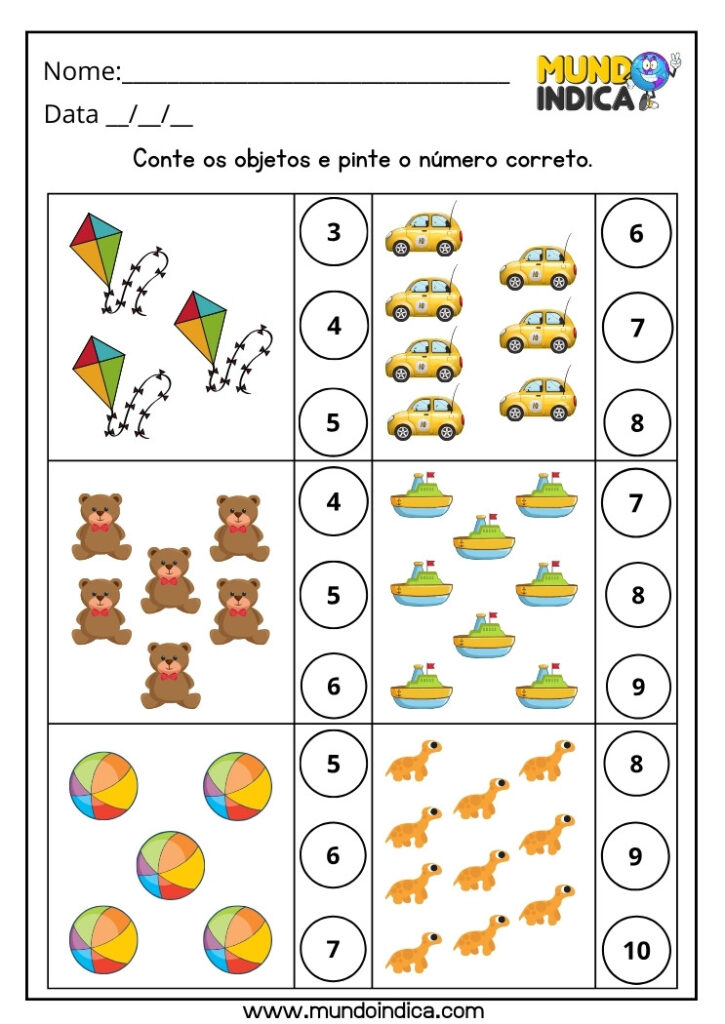 15 Atividades de Contagem: Números e Quantidades para Educação Infantil