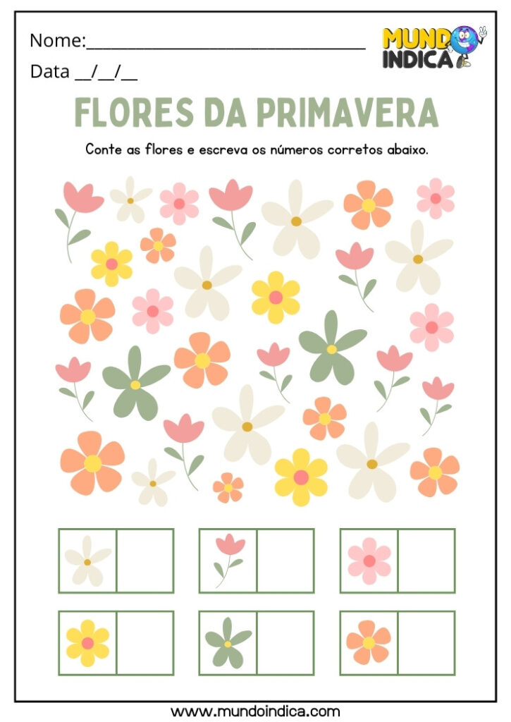 15 Atividades de Primavera para Educação Infantil para Imprimir